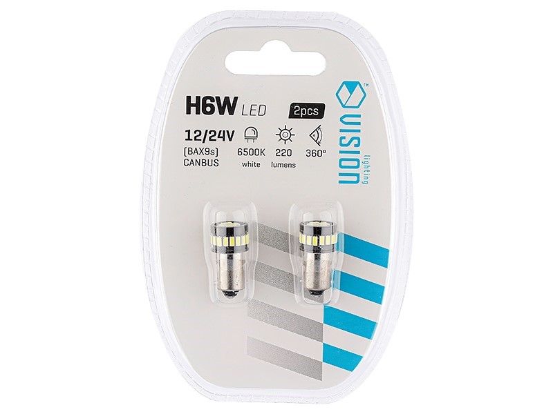 Kup Żarówka VISION H6W BAX9s 12/24V 24x 3014 SMD LED, nonpolar, CANBUS ...
