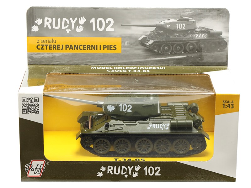 Model 1:43, Czołg T-34-85 RUDY 102 - archiwum Arena.pl